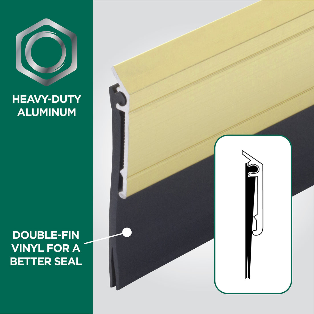 Aluminum and Vinyl Heavy-duty Screw-on Door Sweep – M-D Building Products
