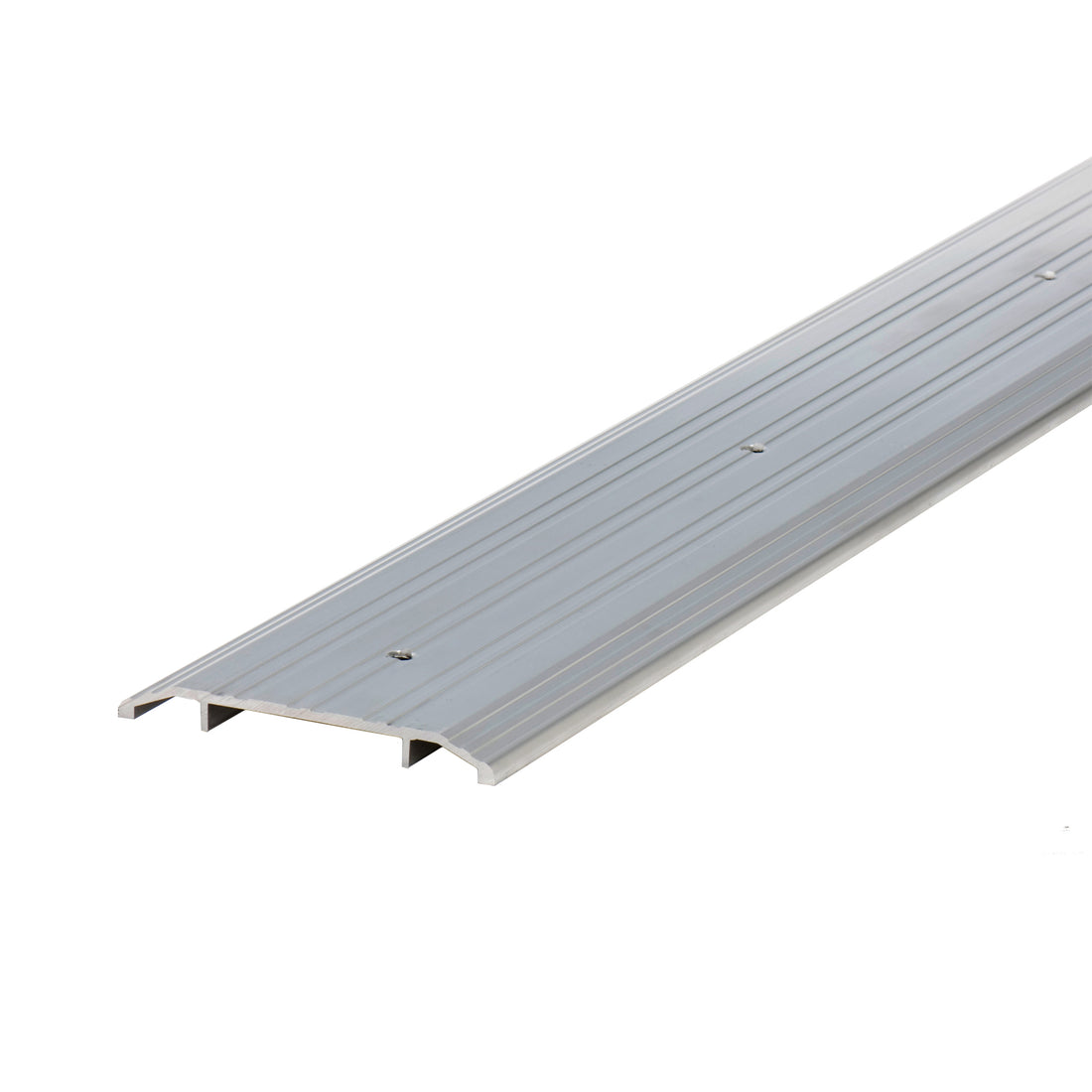 1/2 in. x 36 in. Silver Aluminum Heavy-Duty Commercial Flat-Profile Th ...