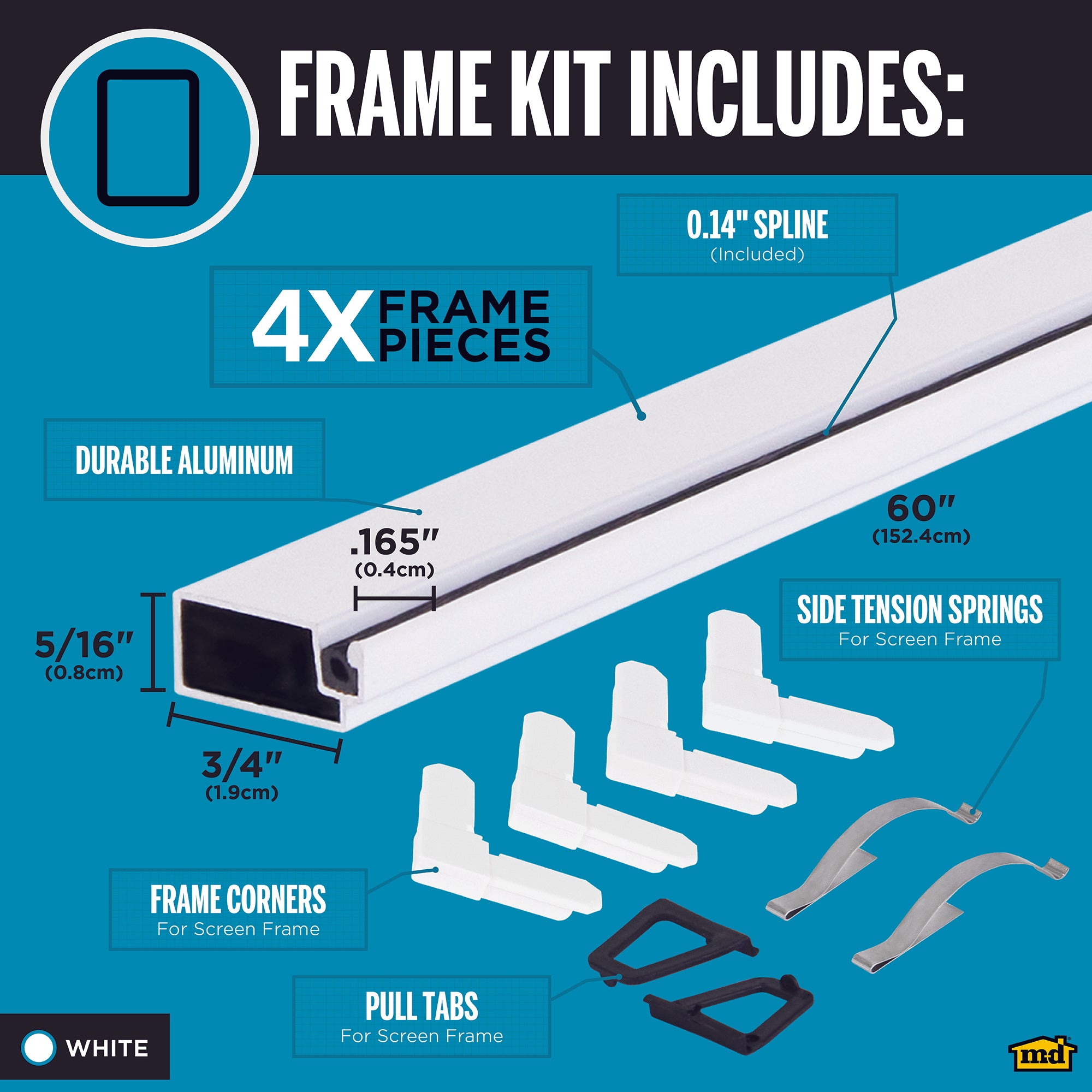 5/16 in. Aluminum Screen Frame Kit – M-D Building Products