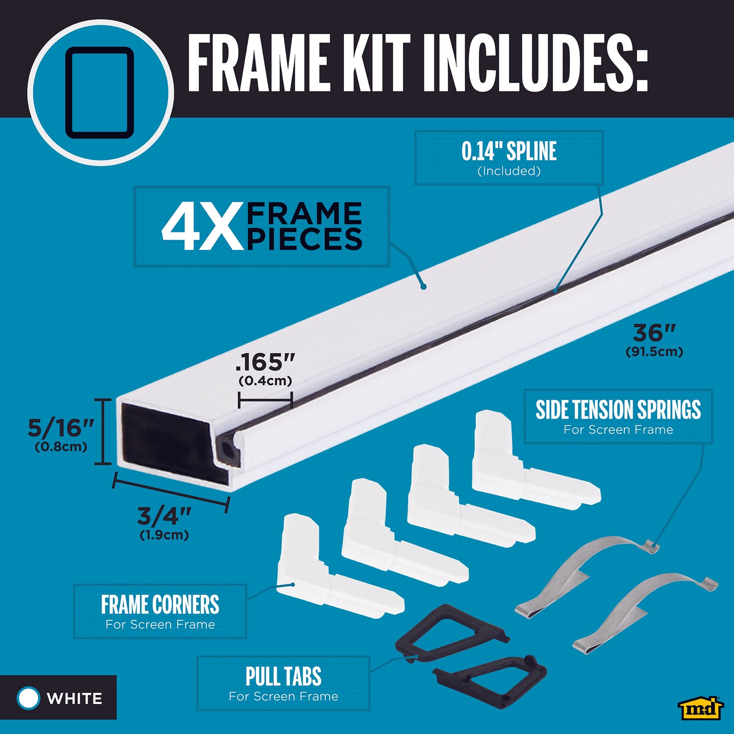 5/16 in. Aluminum Screen Frame Kit – M-D Building Products