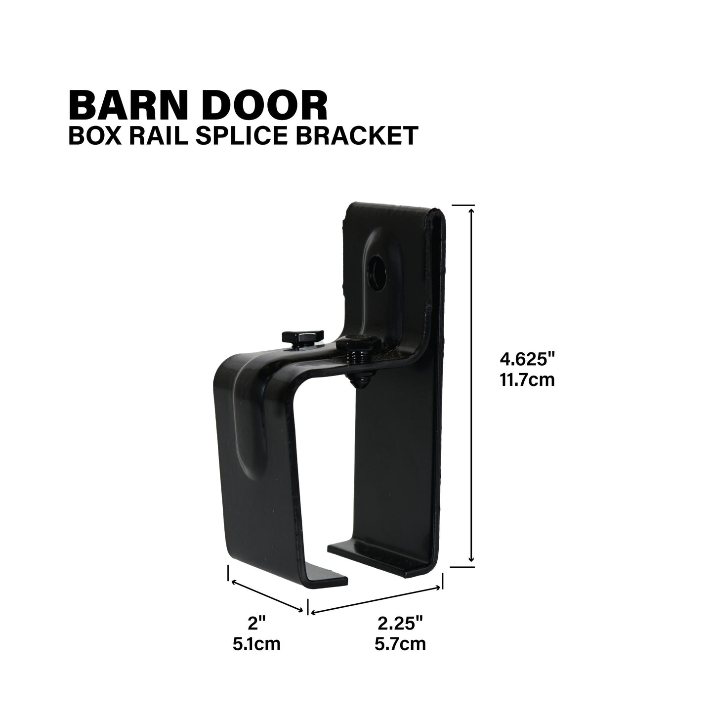 Heavy-Duty Box Splice Rail Bracket for Exterior Barn Doors – M-D ...