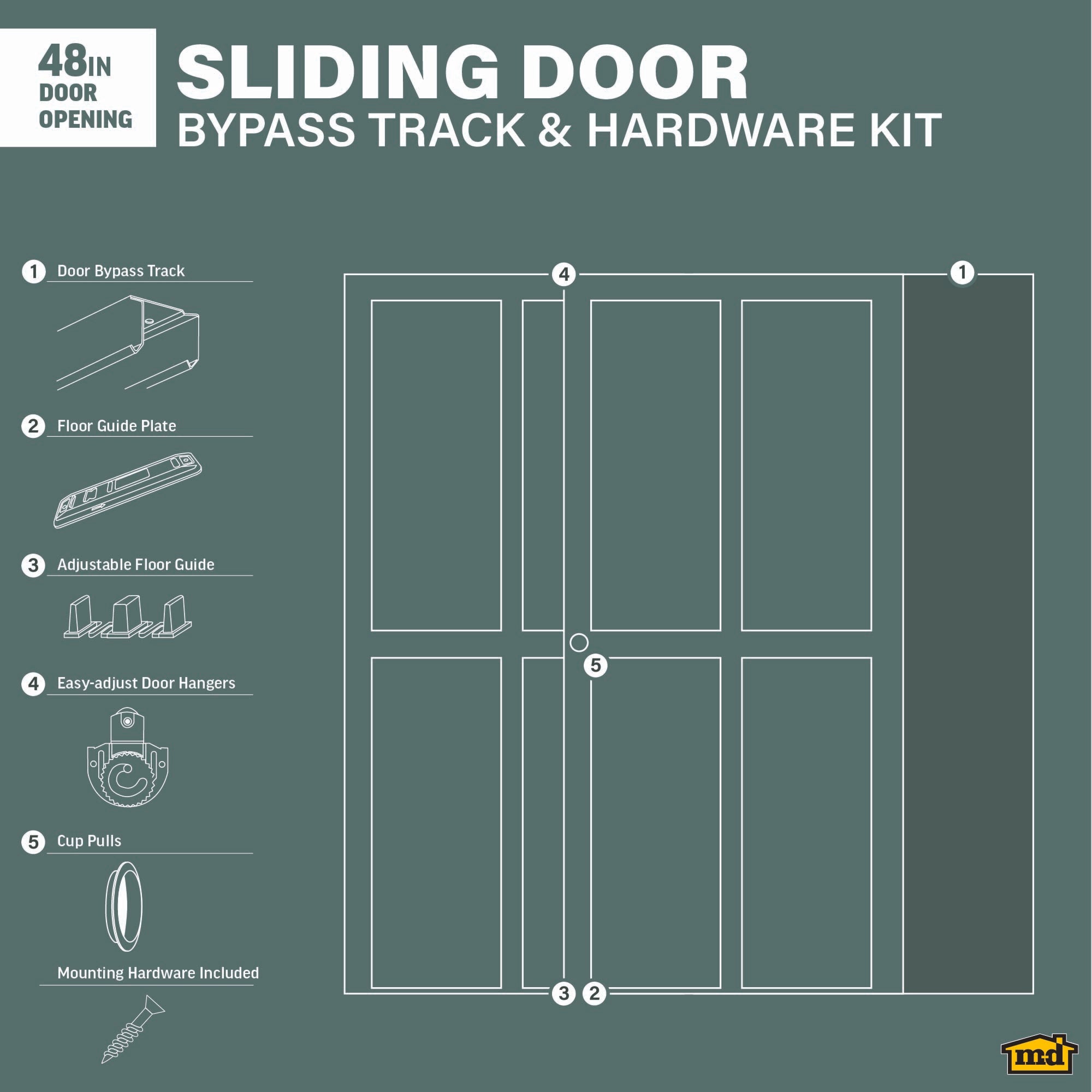 Track & Hardware Kit for Sliding Doors – M-D Building Products