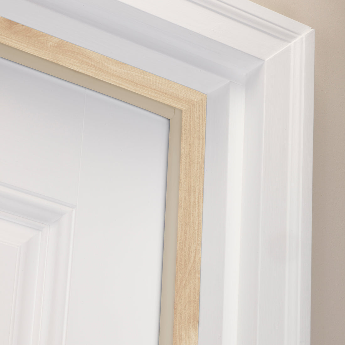 Natural Hardwood and Premium Rubber Nail-on Top and Sides Door Seal Ki ...