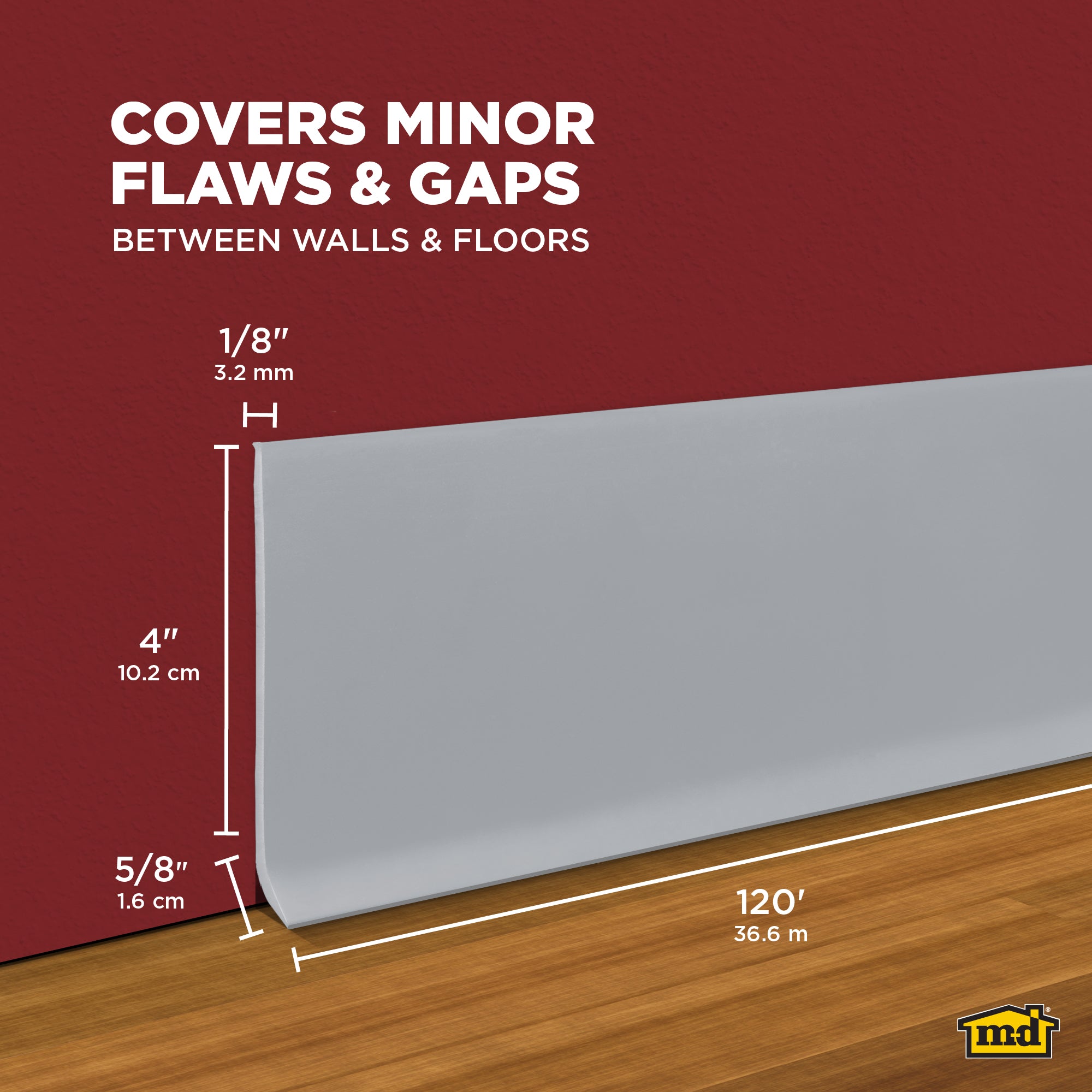 4 in. Commercial Grade Vinyl Wall Base – M-D Building Products