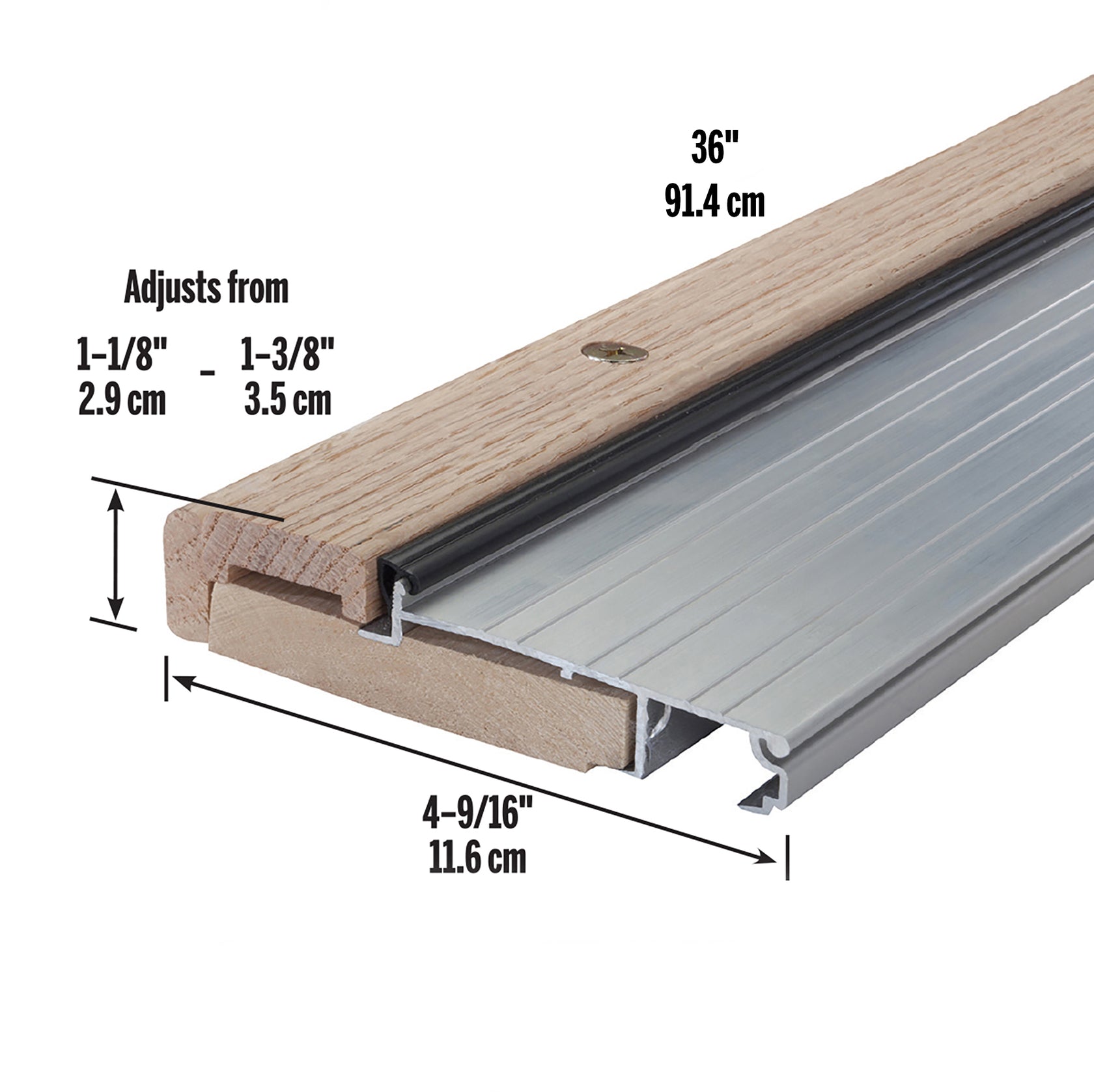 Adjustable Aluminum & Hardwood Threshold – M-D Building Products