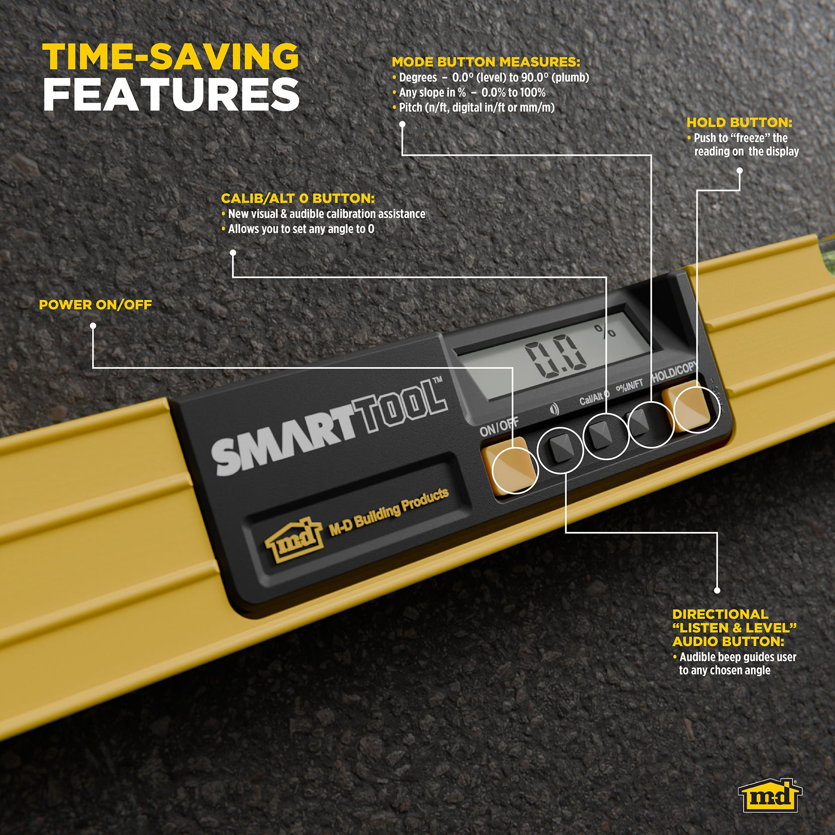 Gen2 SMARTTOOL® Digital Level – M-D Building Products