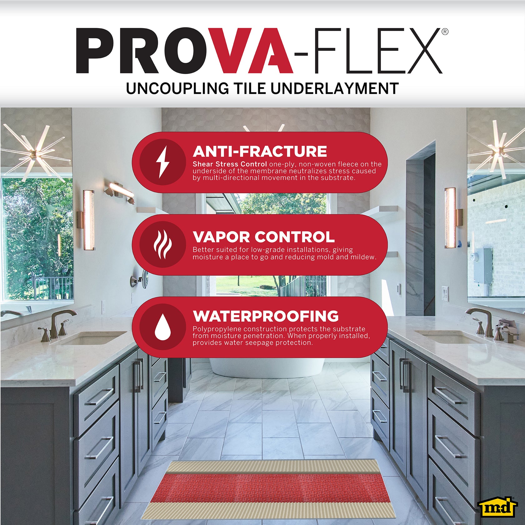 PROVA FLEX-HEAT® Underlayment Roll – M-D Building Products